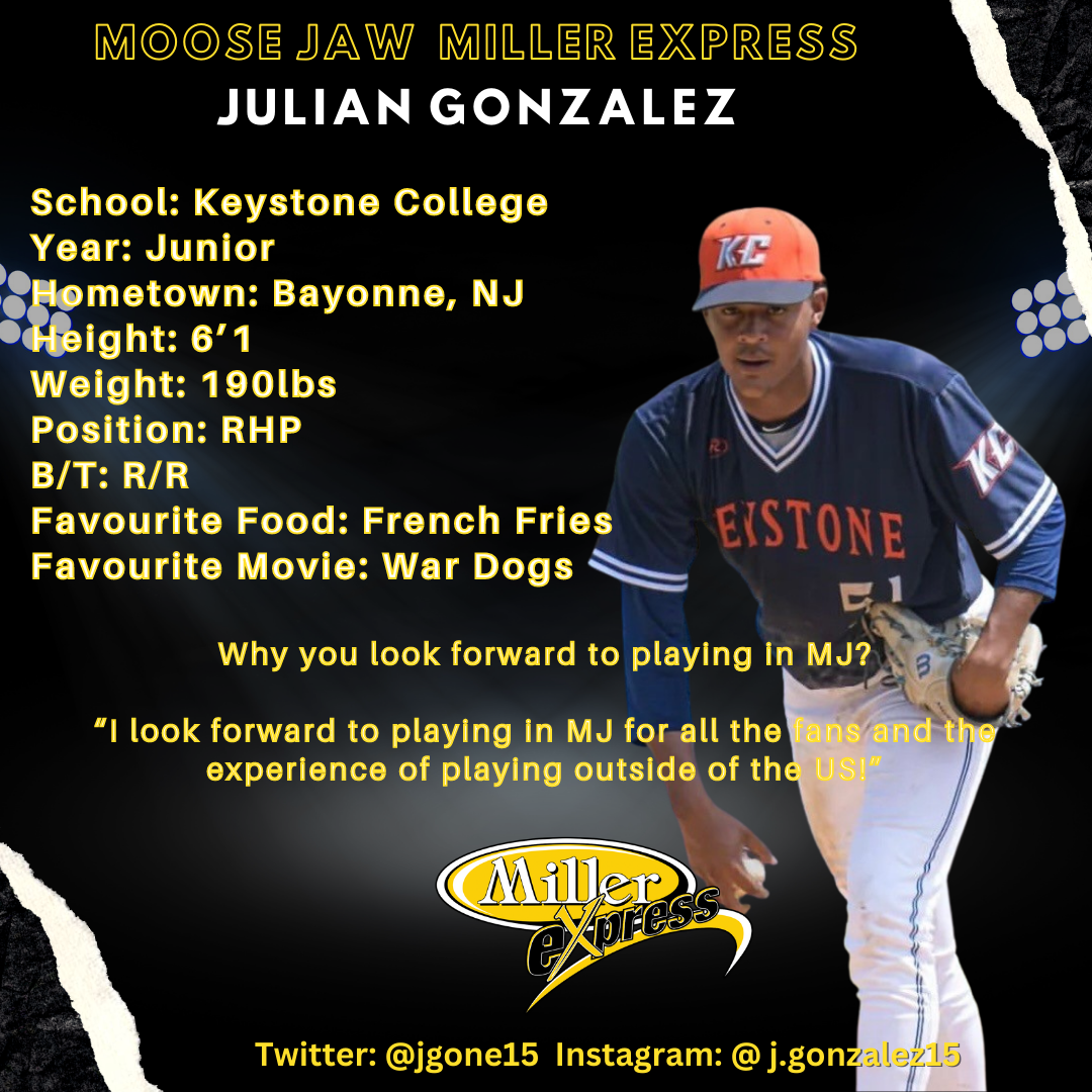 Miller Express Sign Pitcher Julian Gonzalez for the 2023 Season – Moose ...