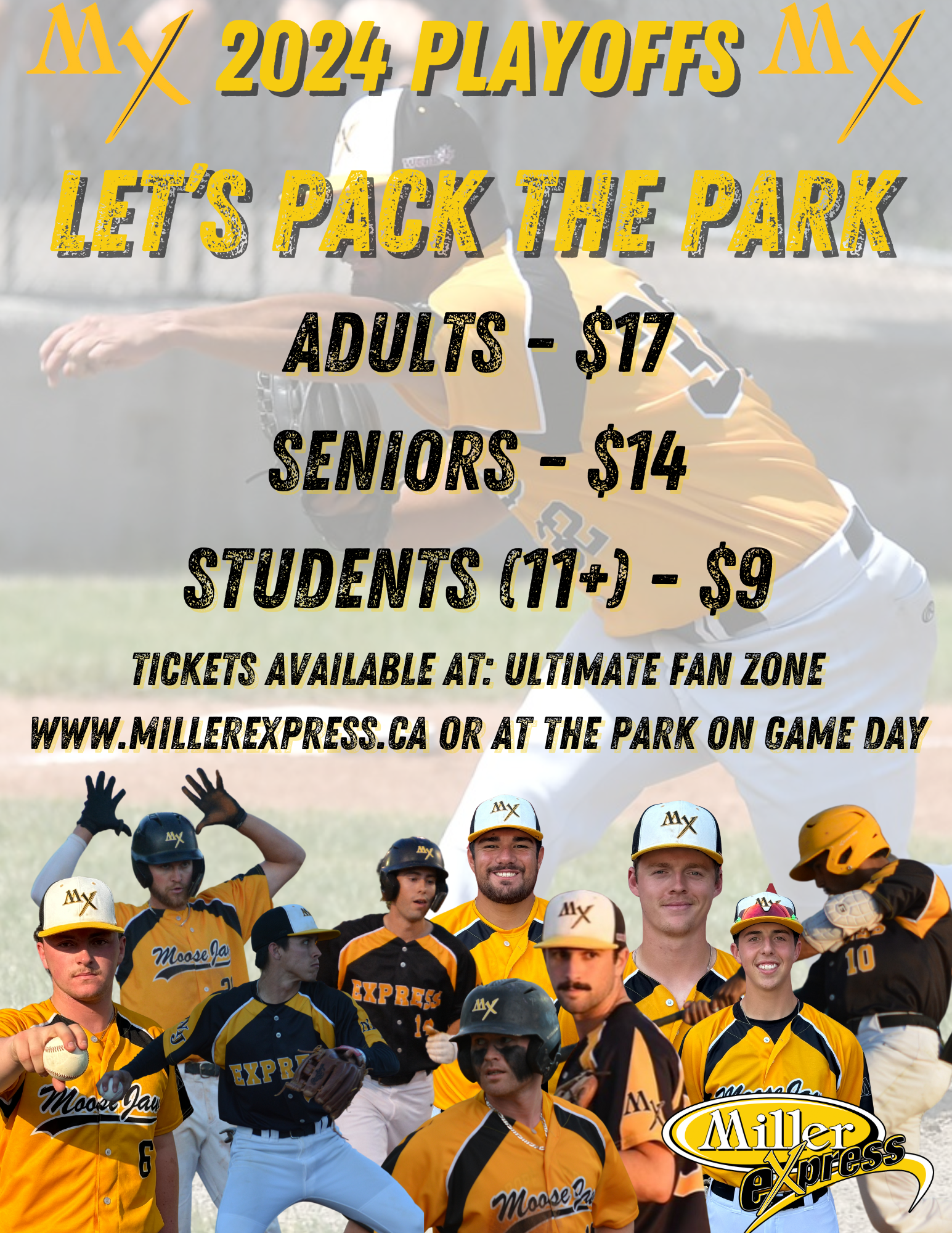2024 Miller Express Playoff Tickets Available – Moose Jaw Miller Express